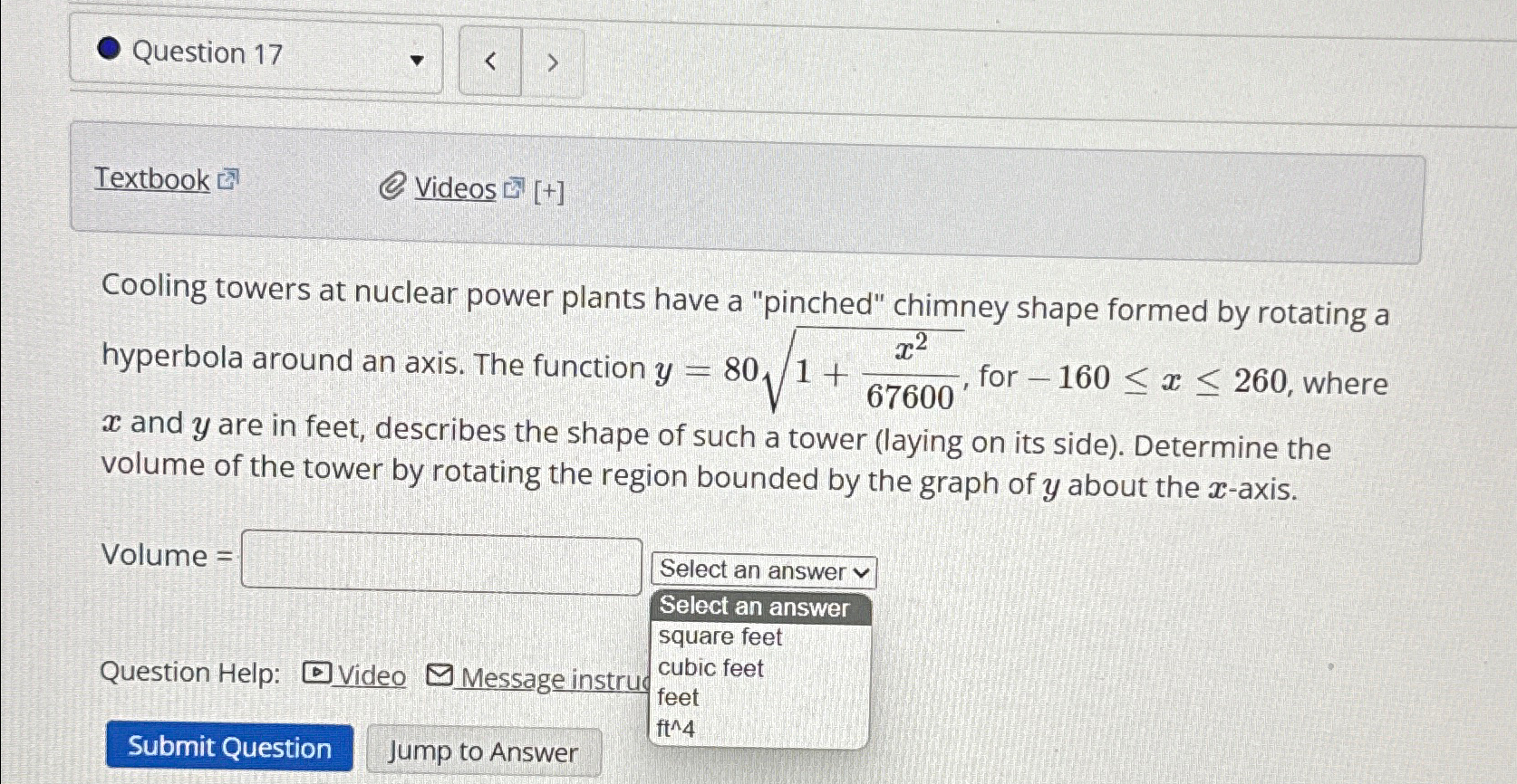 Solved Question 17Textbook 준Videos Cooling towers at nuclear | Chegg.com