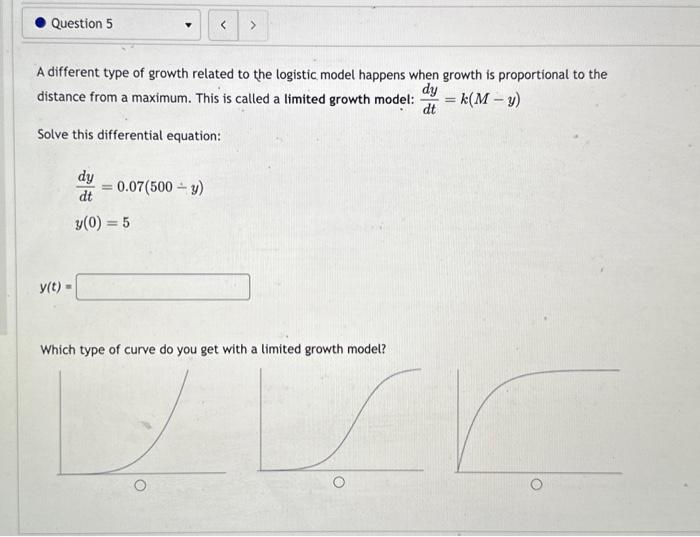 Solved Question 5 A different type of growth related to the | Chegg.com