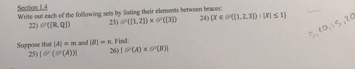 Solved Section 1.4 Write out each of the following sets by | Chegg.com