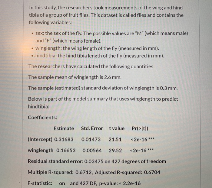 Solved In this study, the researchers took measurements of | Chegg.com