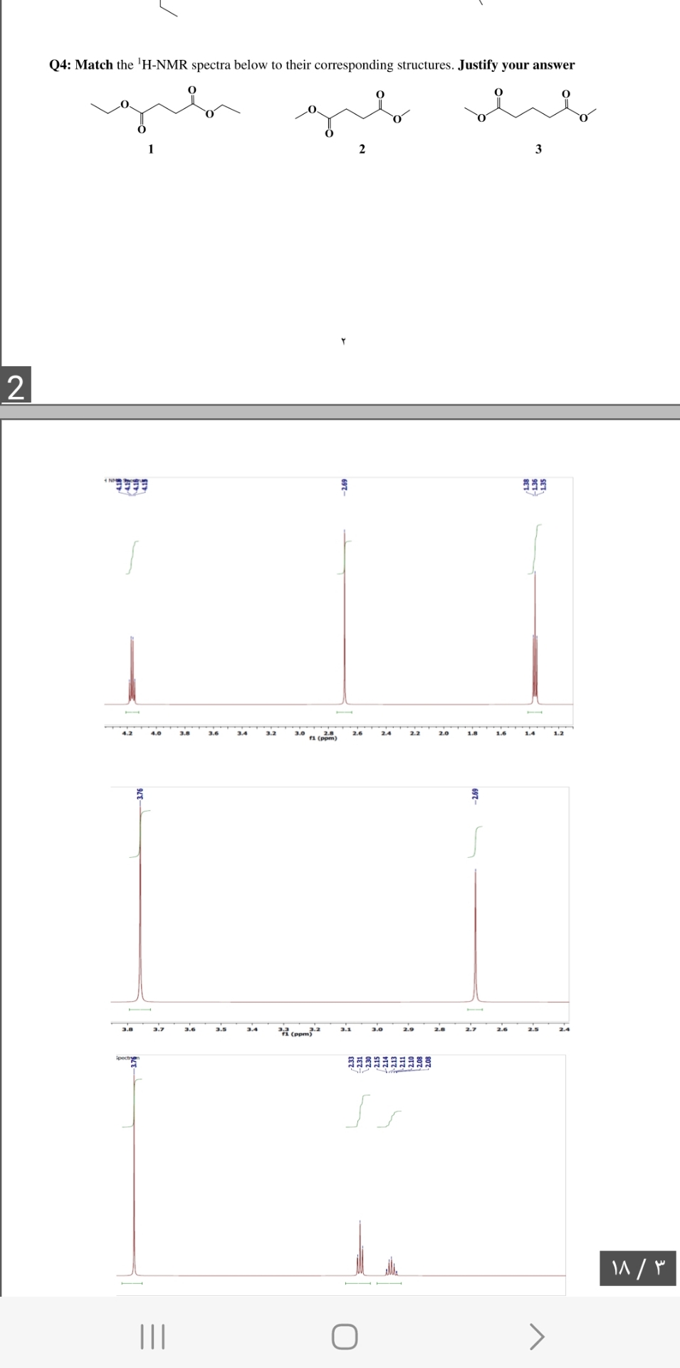 Solved Q4: Match the ?1H-NMR spectra below to their | Chegg.com