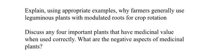 Solved Explain, using appropriate examples, why farmers | Chegg.com