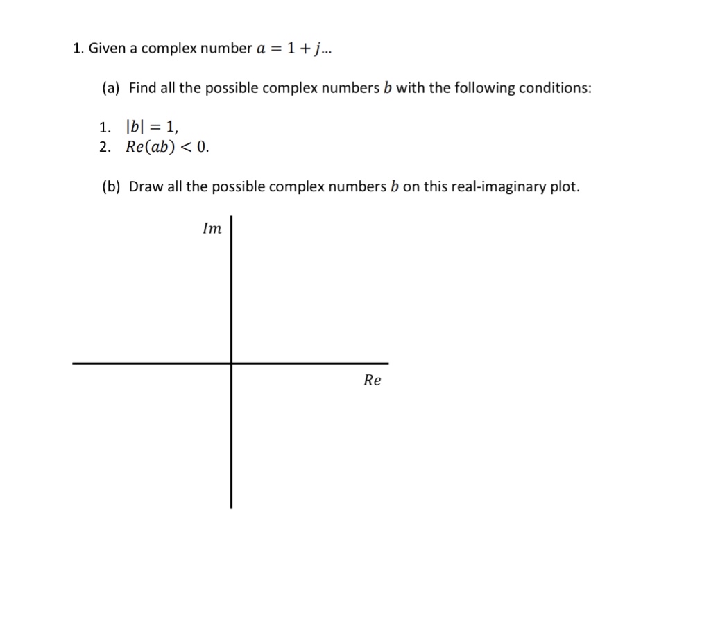 Given a complex number a=1+jdots(a) ﻿Find all the | Chegg.com