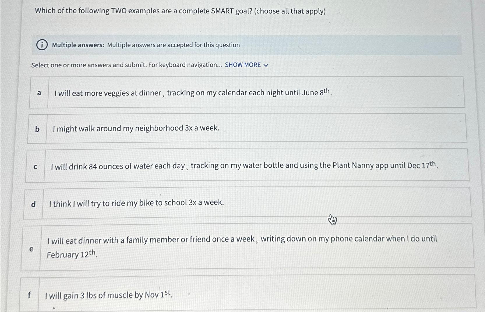 Solved Which of the following TWO examples are a complete | Chegg.com