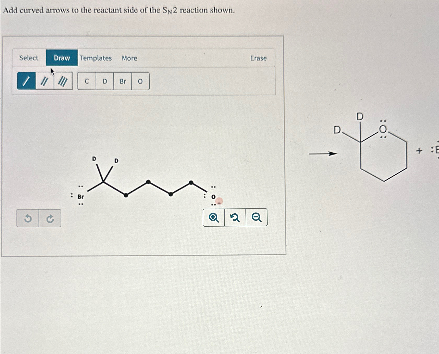Solved Add curved arrows to the reactant side of the SN2 | Chegg.com