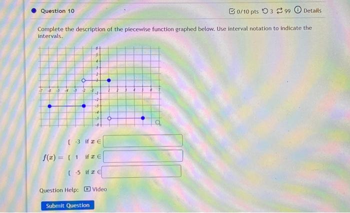 Solved ENTERING INTERVAL ANSWERS For intervals of values, | Chegg.com