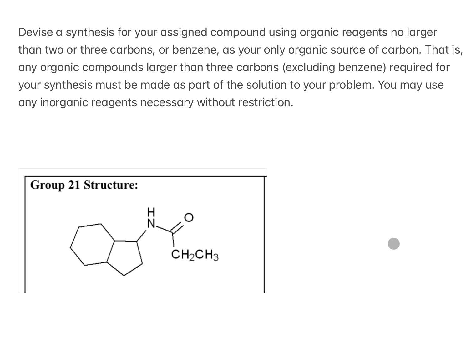 Solved Devise a synthesis for your assigned compound using | Chegg.com