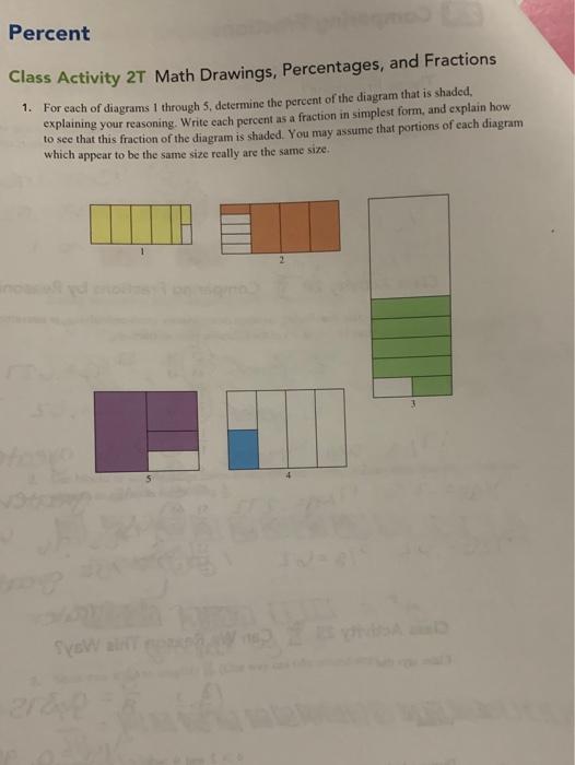 Solved Percent Class Activity 2T Math Drawings, Percentages, | Chegg.com