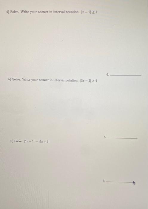 Solved 2. 3) Solve. Write your answer in interval notation. | Chegg.com