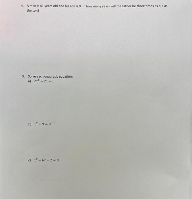 Solved 1. The sum of two numbers is 21 and one number is | Chegg.com