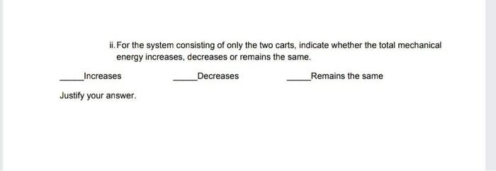 Solved Cart A Cart B 2M 2H 20 1. Two objects: Cart A and | Chegg.com