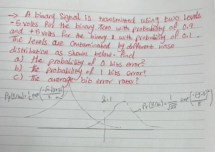 → A Binary Signal Is Transmitted Using Two Levels 5
