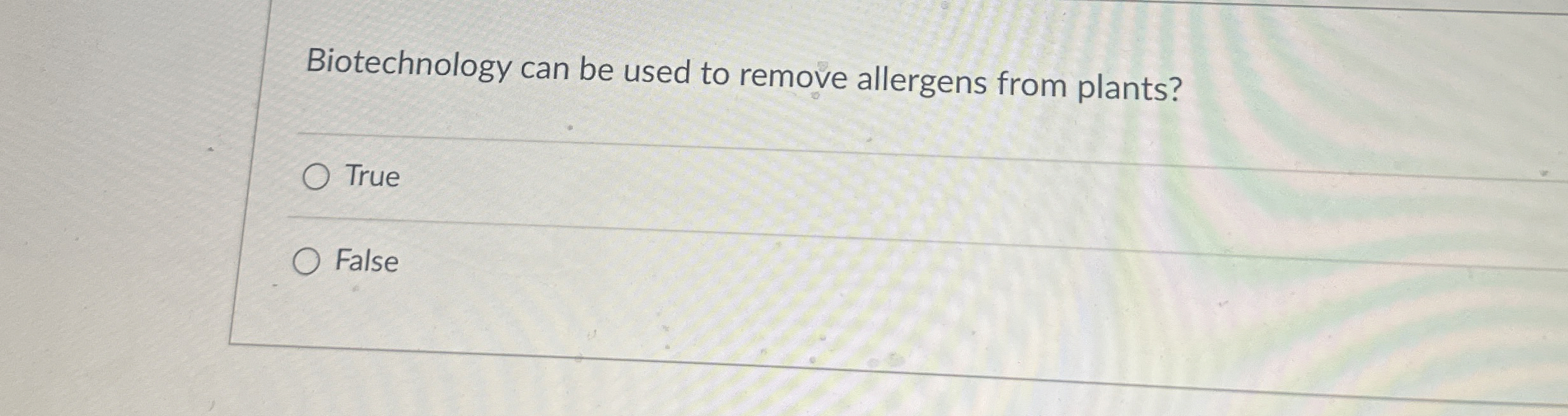 Solved Biotechnology can be used to remove allergens from | Chegg.com