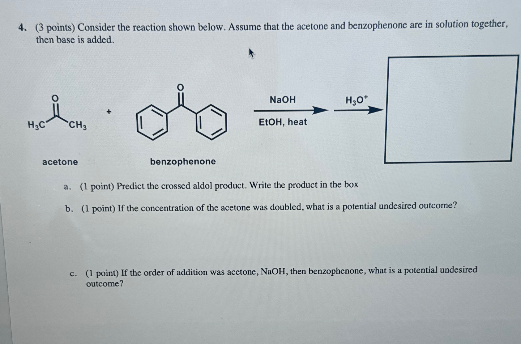 Solved (3 ﻿points) ﻿Consider the reaction shown below. | Chegg.com