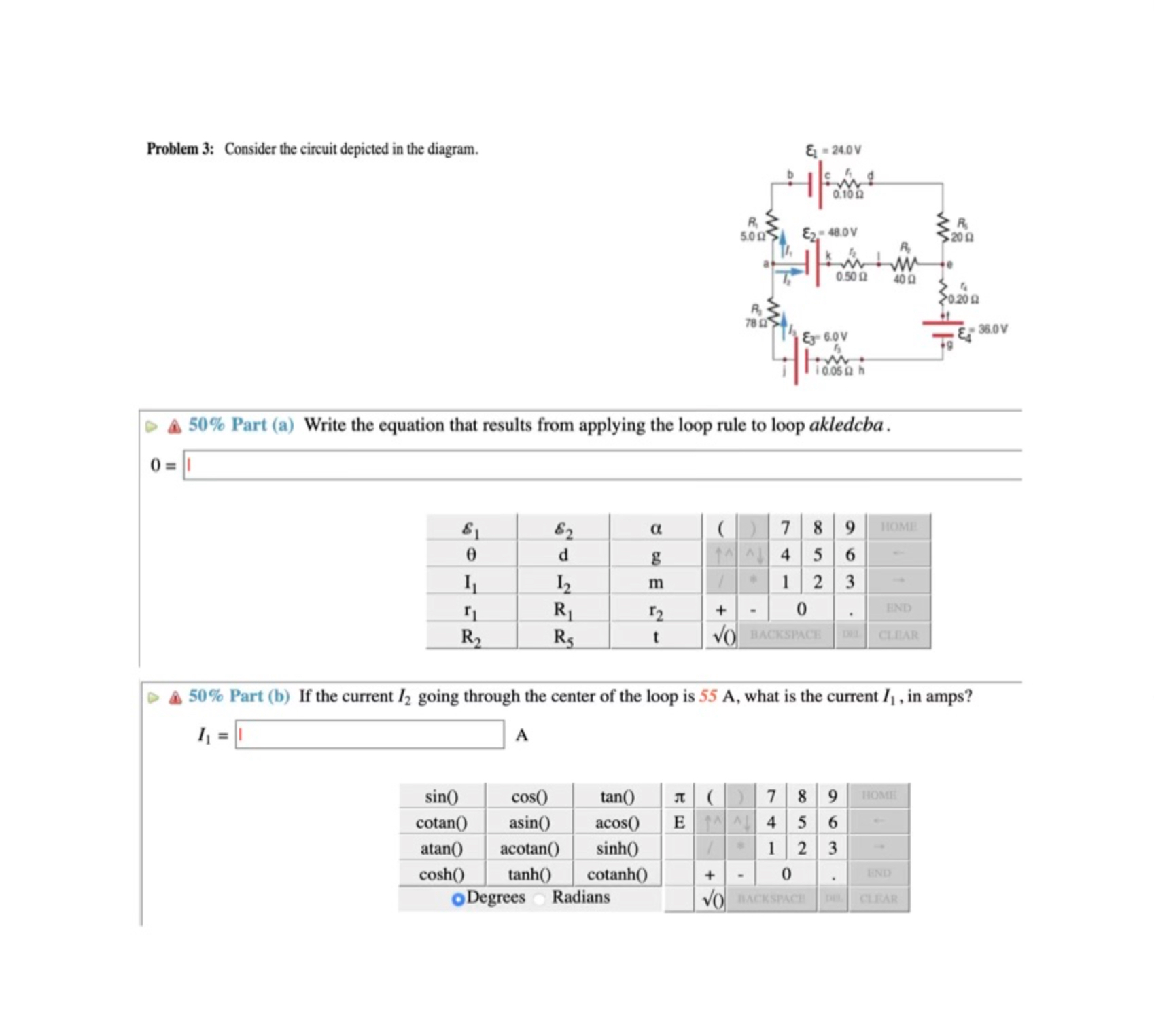 Solved Problem 3: Consider the circuit depicted in the | Chegg.com