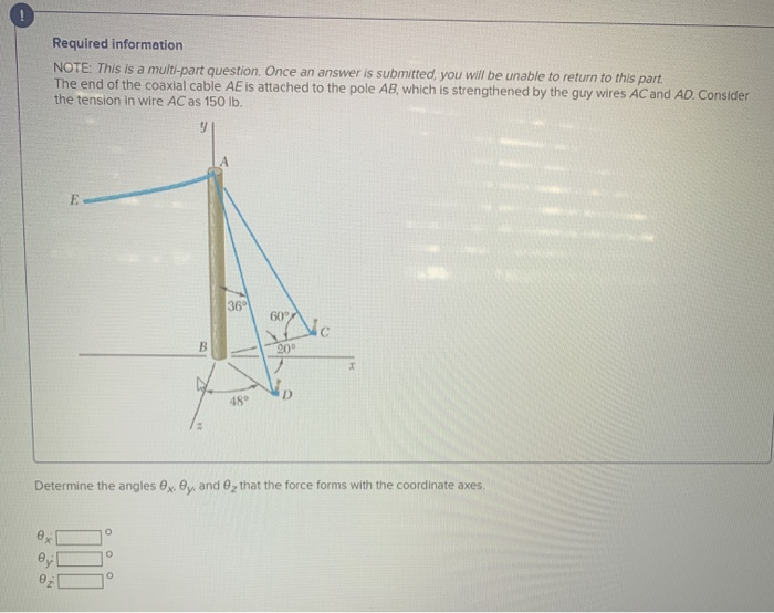 Solved Required information NOTE: This is a multi-part | Chegg.com