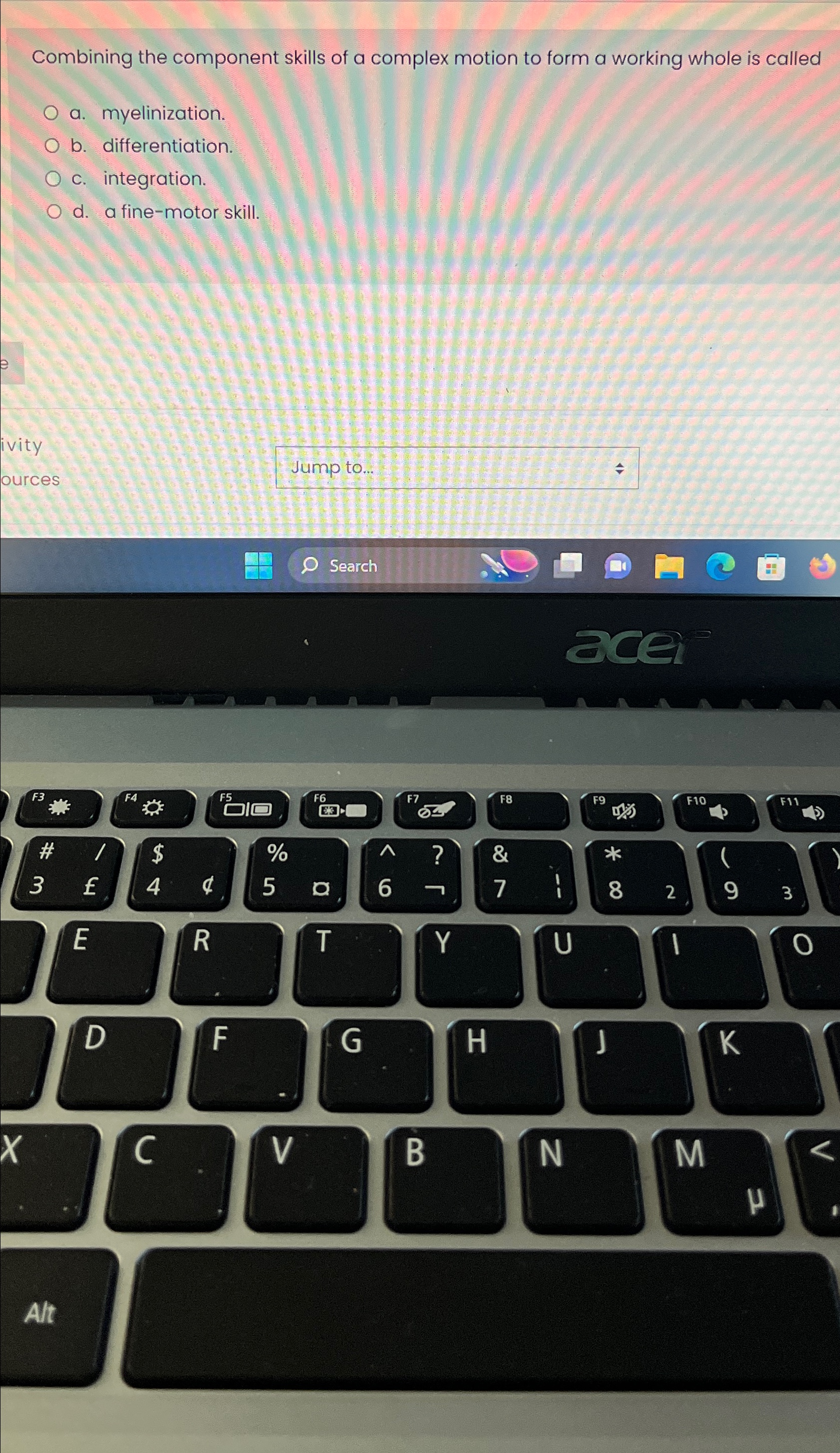 Solved Combining the component skills of a complex motion to | Chegg.com