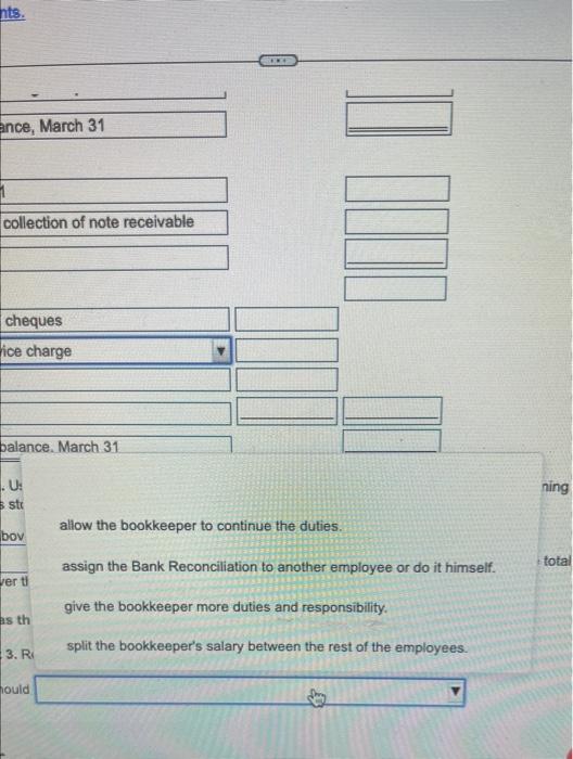 Solved allow the bookkeeper to continue the duties. assign | Chegg.com