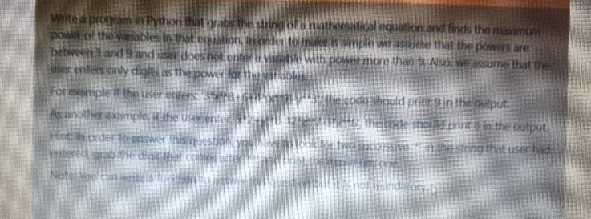 Solved Write A Program In Python That Grabs The String Of A 5444