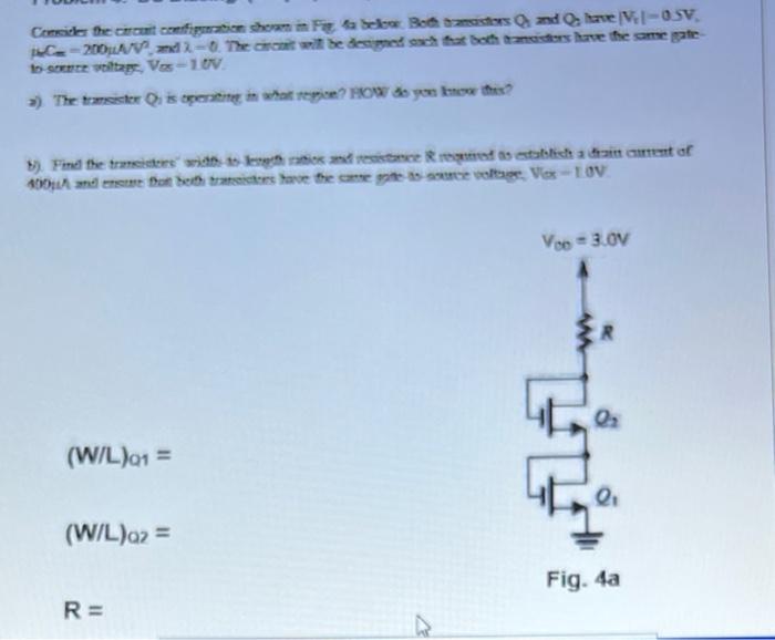 Solved Problem 4: DC Biasing Consider the circuit | Chegg.com