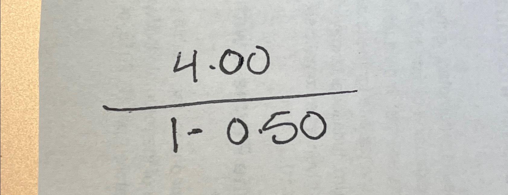 Solved 4.001-0.50= | Chegg.com