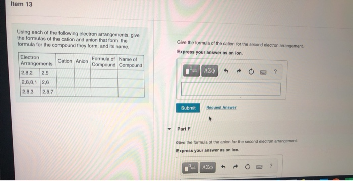 Solved Using each of the following electron arrangements, | Chegg.com