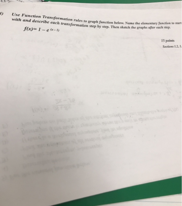 Solved & 3 3) Use Function Transformation rules to graph | Chegg.com