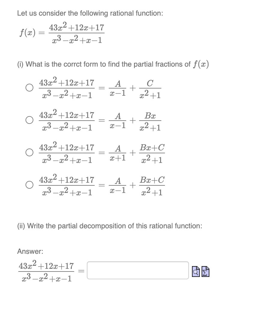 Solved Let us consider the following rational | Chegg.com