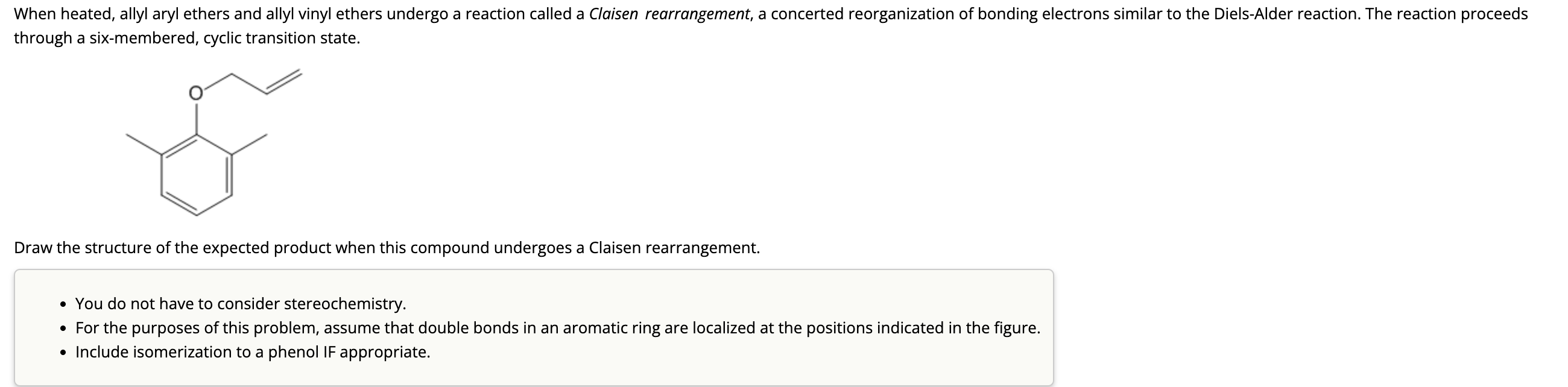 Solved through a six-membered, cyclic transition state.Draw | Chegg.com