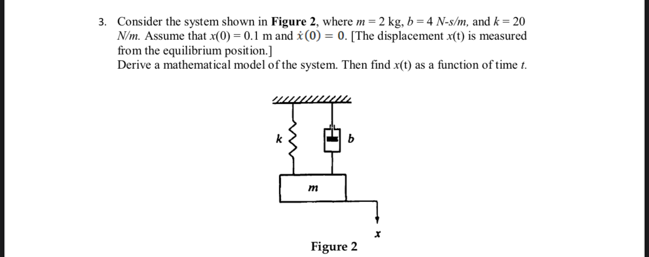 Solved Consider the system shown in Figure 2, ﻿where | Chegg.com