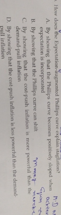 Solved How does the Expectation-augmented Phillips curve | Chegg.com