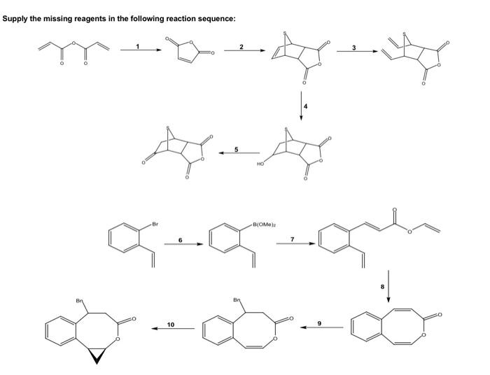 Solved Supply the missing reagents in the following reaction | Chegg.com