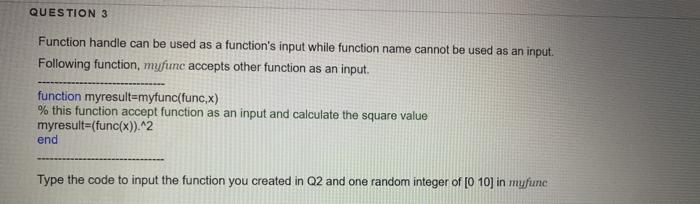 Solved QUESTION 1 Create anonymous function to calculate | Chegg.com