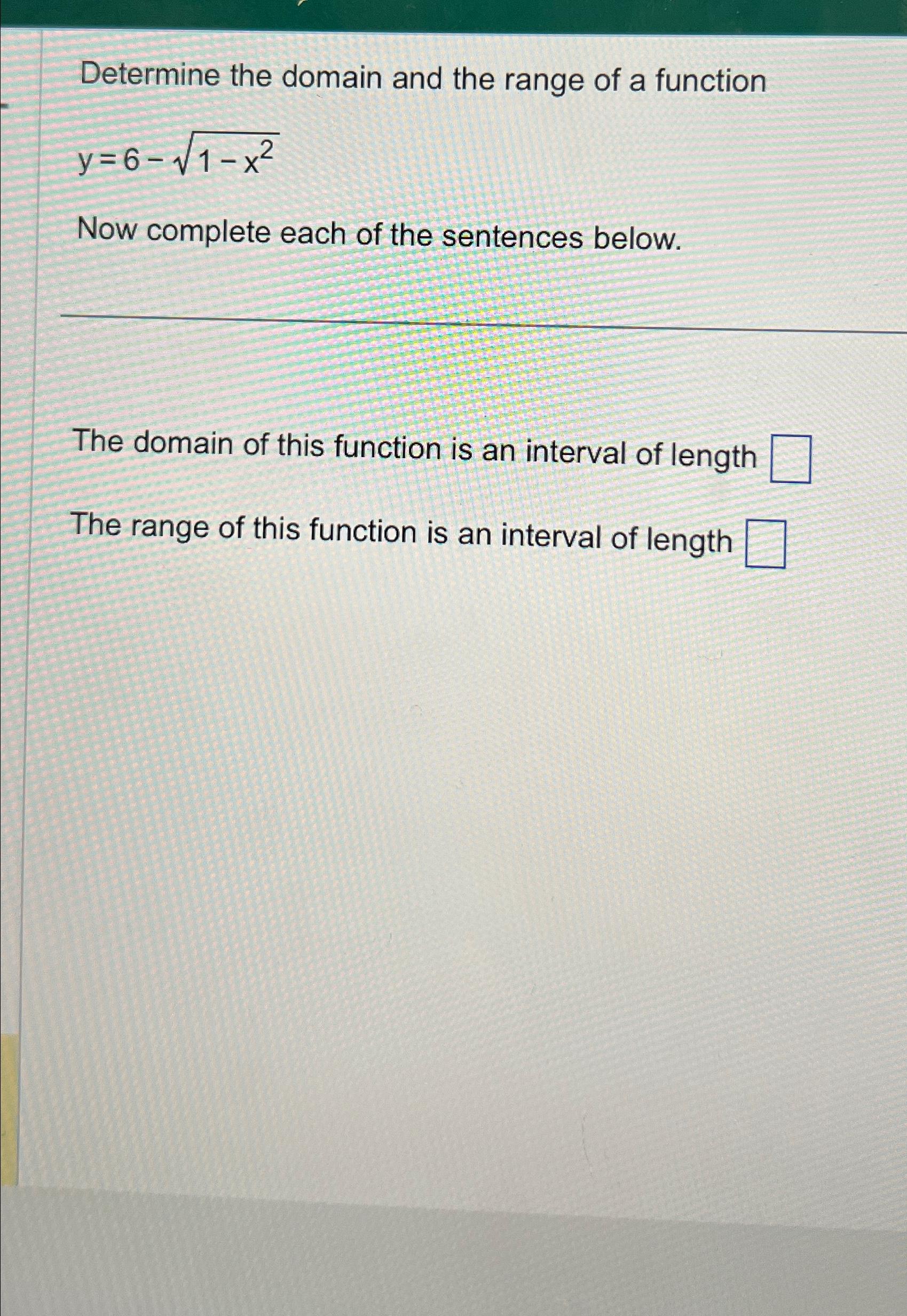 Determine the domain and the range of a | Chegg.com