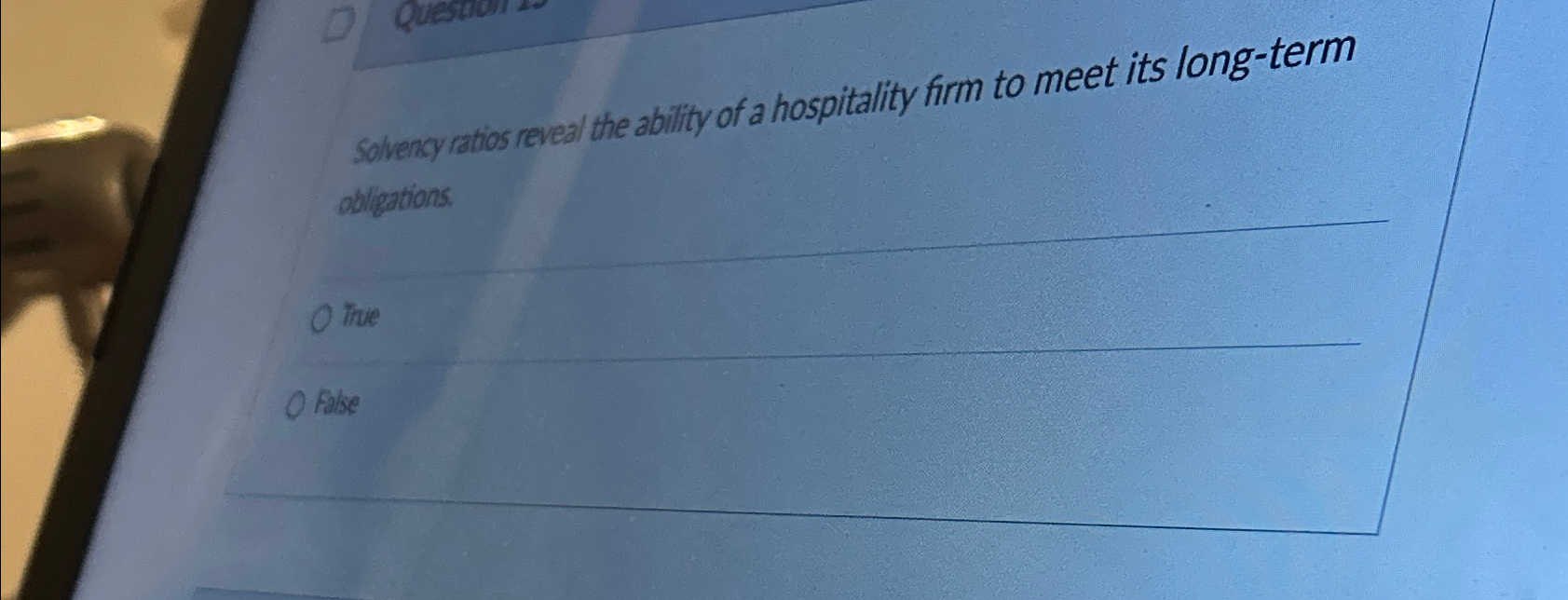 Solved Solvency ratios reveal the ability of a hospitality | Chegg.com