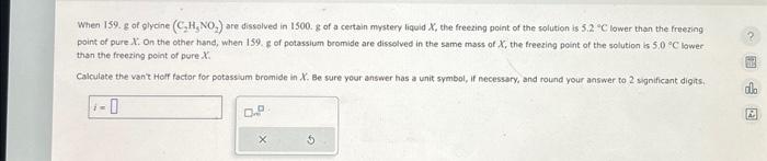 Solved When I59. g of olycine (C2H3NO2) are dissolved in | Chegg.com