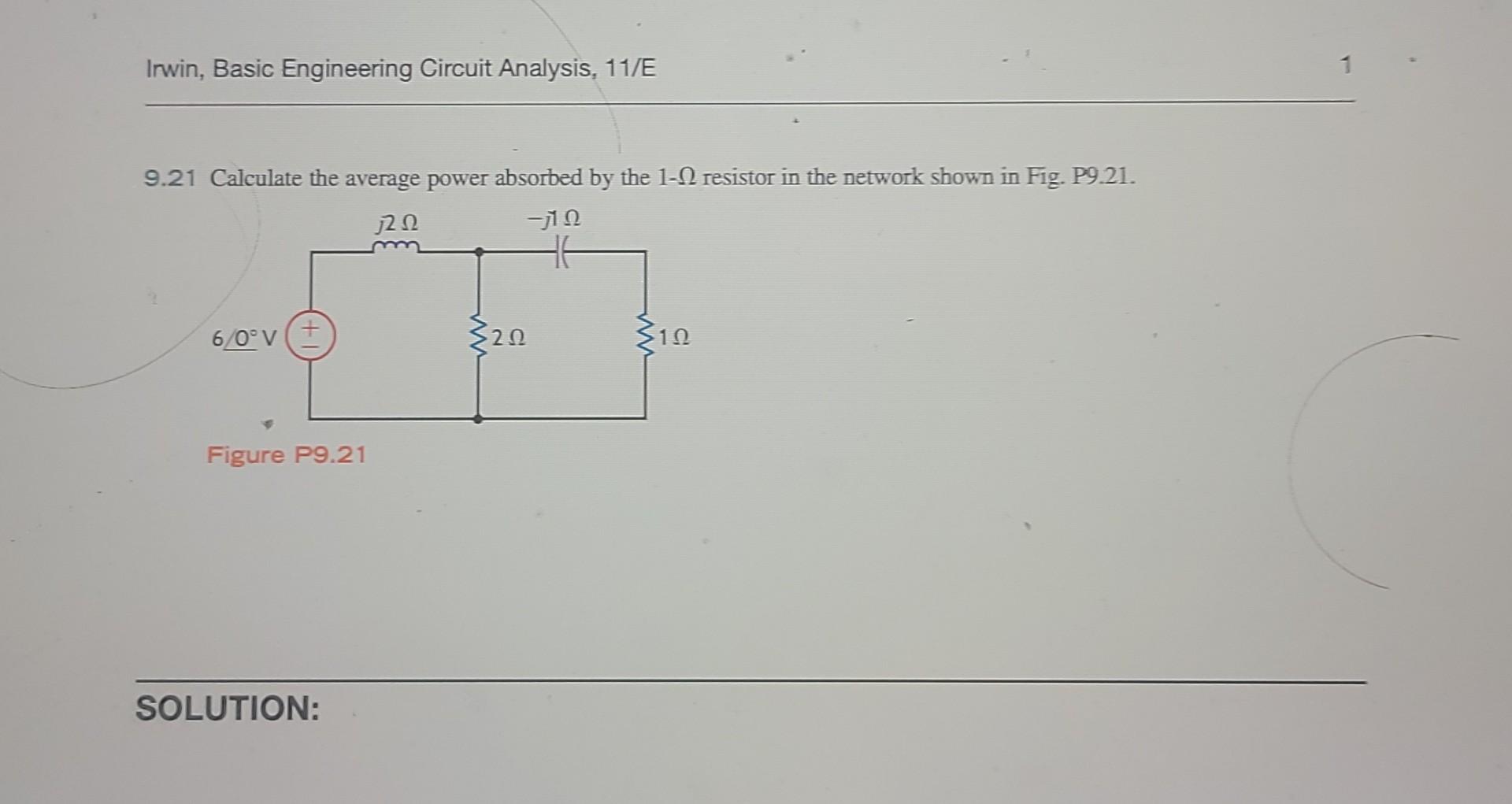 Solved Irwin, Basic Engineering Circuit Analysis, 11/E 1 | Chegg.com