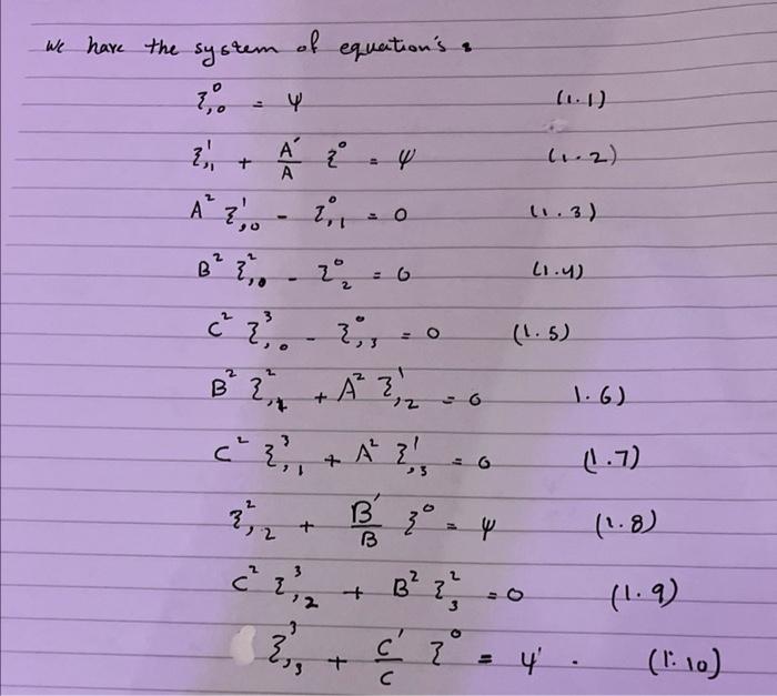 I need to solve this ten equations and find the | Chegg.com
