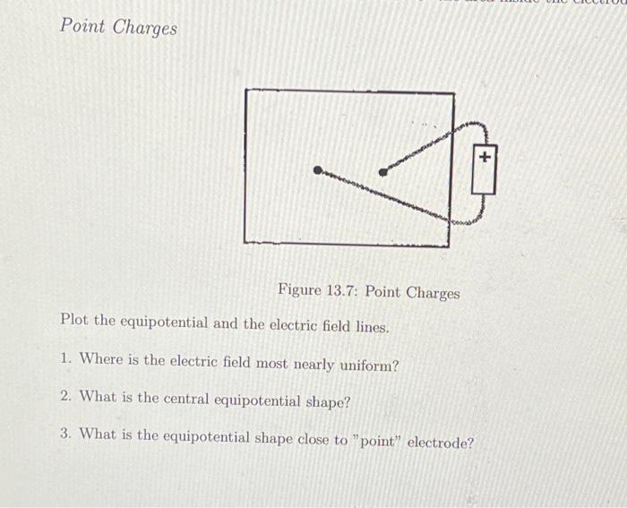 Solved Point Charges Figure 13.7: Point Charges Plot the | Chegg.com
