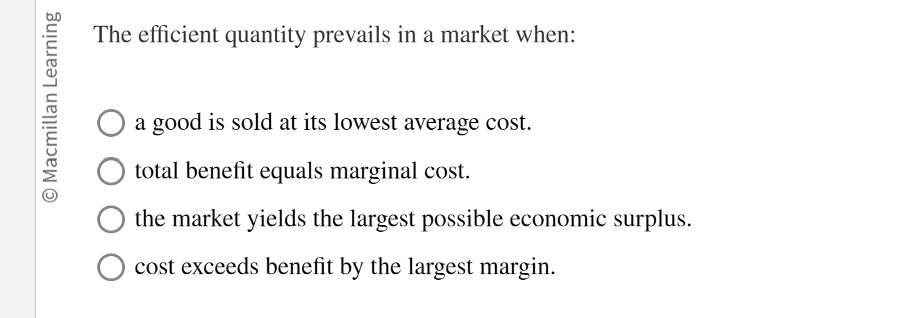 Solved A Good Is Sold At Its Lowest Average Costtotal
