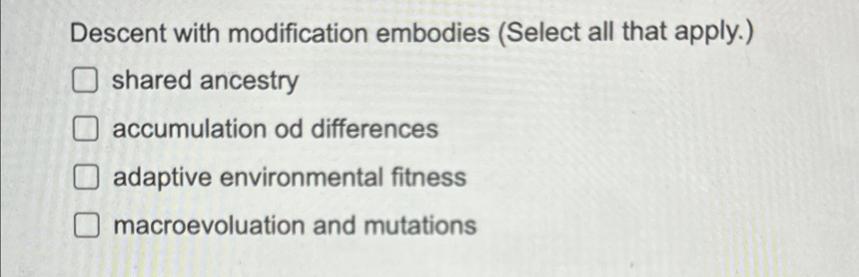 Solved Descent with modification embodies (Select all that | Chegg.com