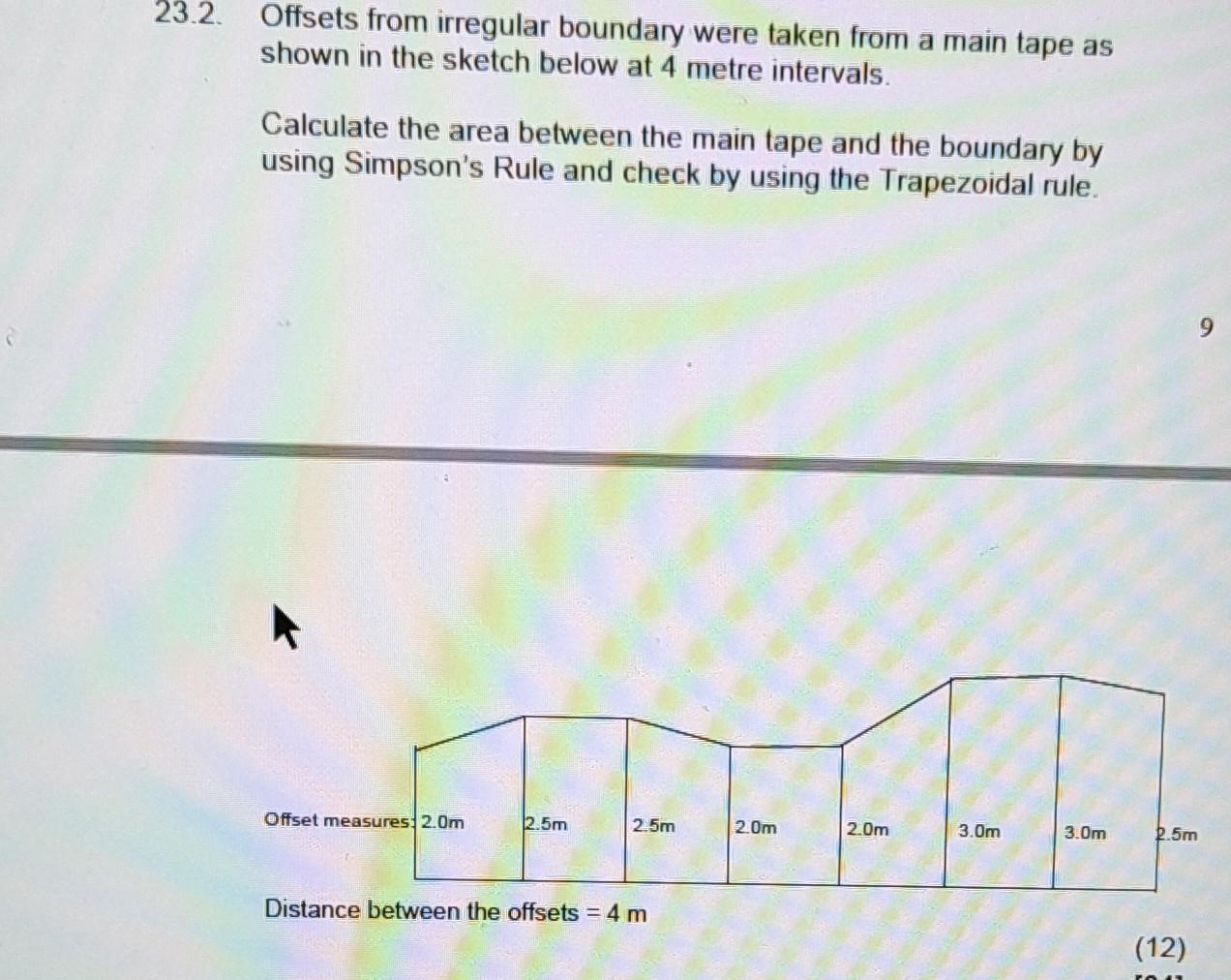 3.2. Offsets from irregular boundary were taken from | Chegg.com