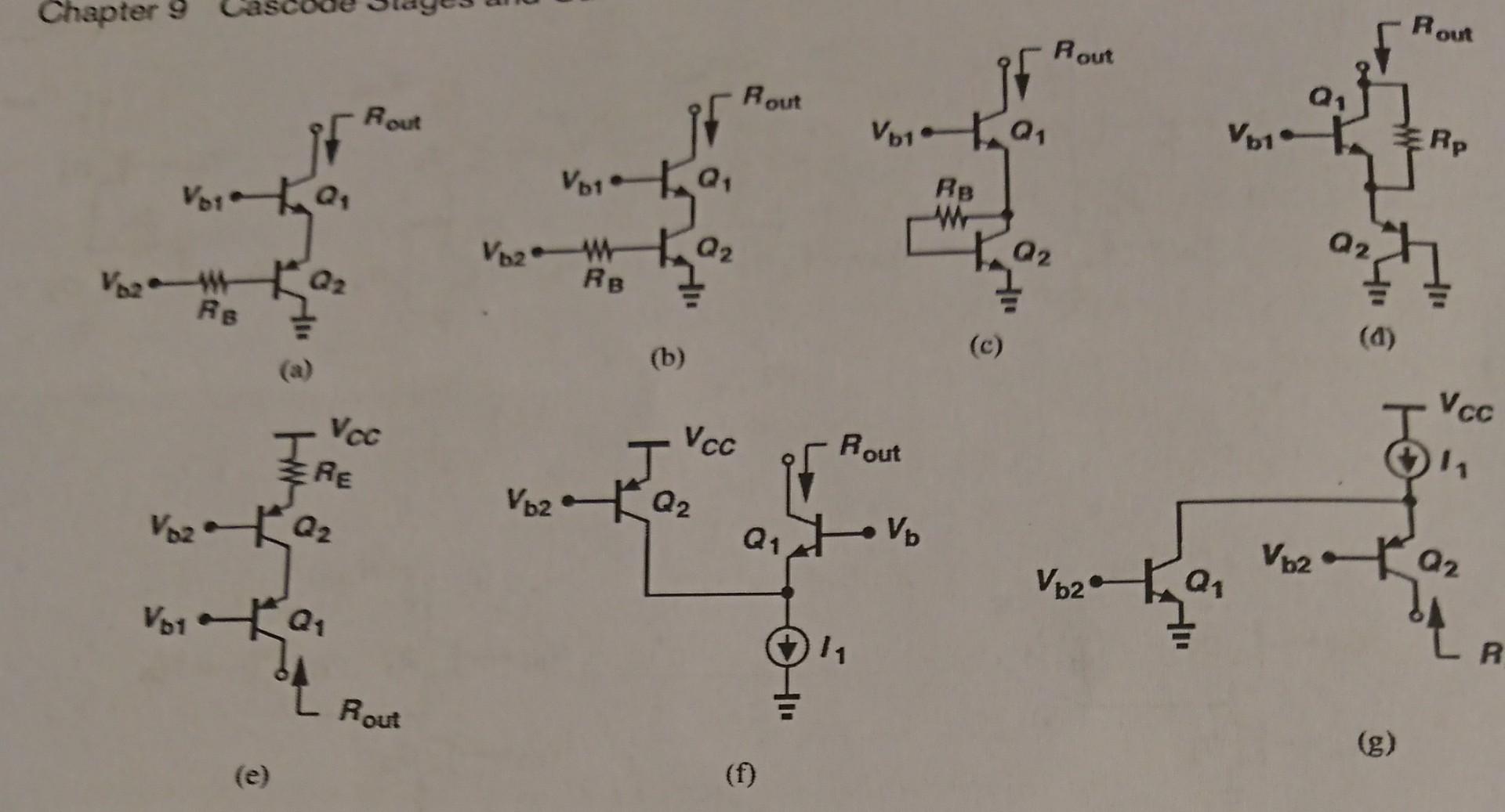 Solved *9.8. Determine the output impedance of each circuit | Chegg.com