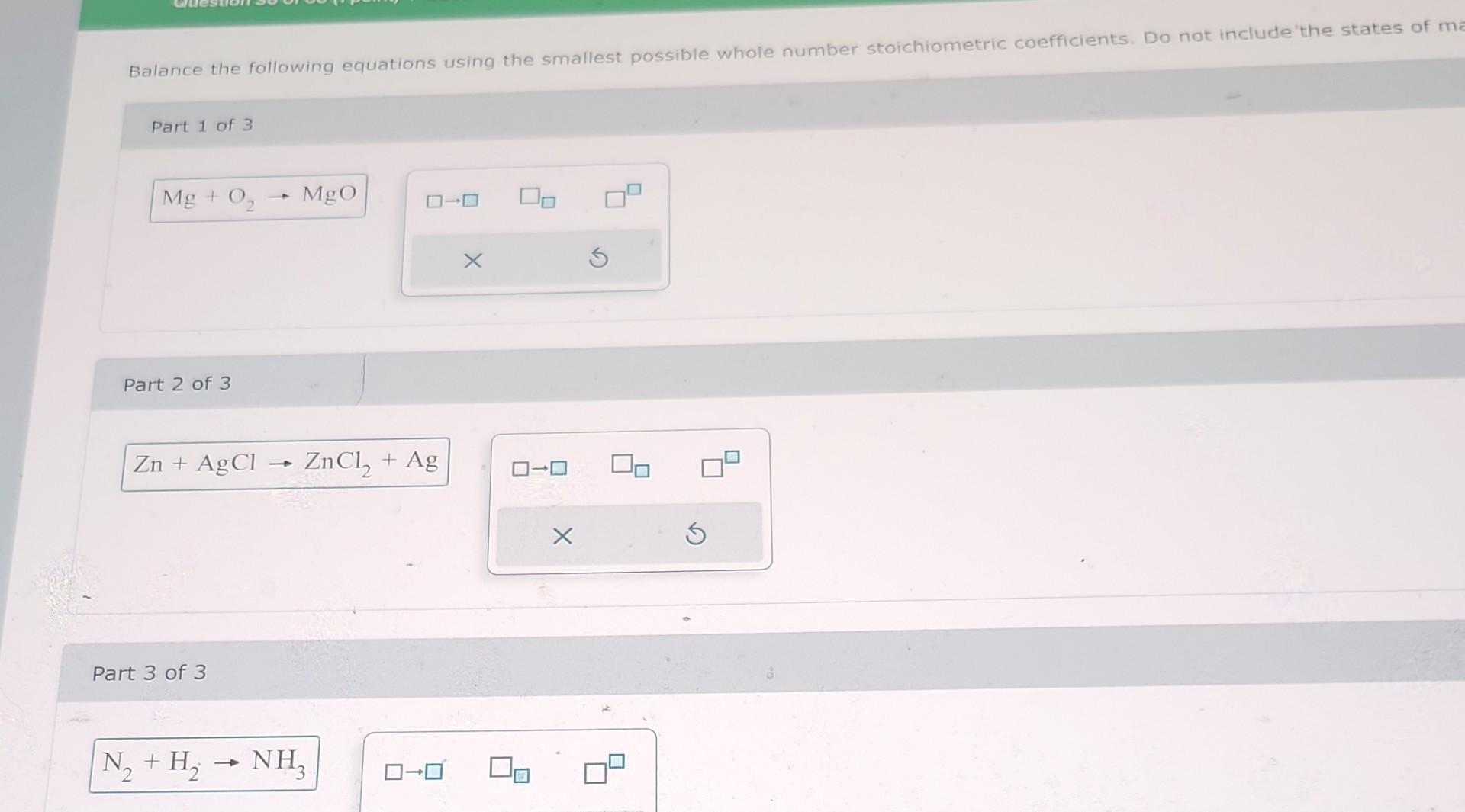 Solved Balance the following equations using the smallest | Chegg.com