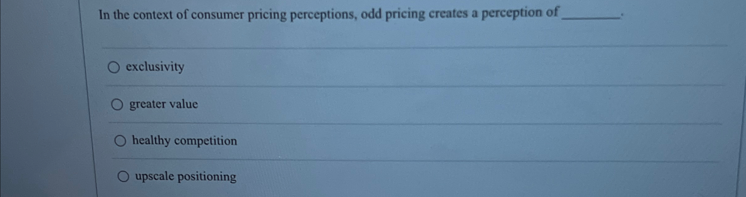 Solved In the context of consumer pricing perceptions, odd | Chegg.com