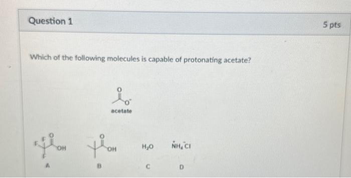 Solved Which of the following molecules is capable of | Chegg.com