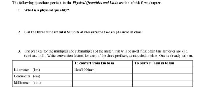 Solved 2. List the three fundamental SI units of measure | Chegg.com