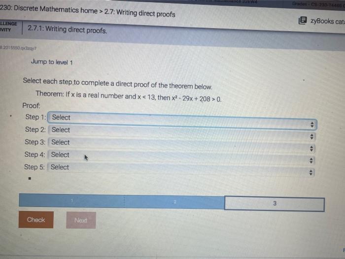 Solved De 210 230: Discrete Mathematics home > 2.7: Writing | Chegg.com
