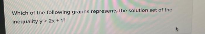 Solved Which of the following graphs represents the solution | Chegg.com