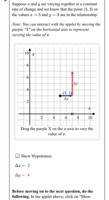 Solved Suppose x and y are varying together at a constant | Chegg.com